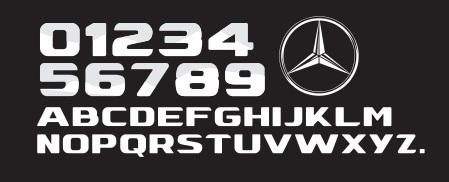 Font Number Football: Font Mercedes-Benz