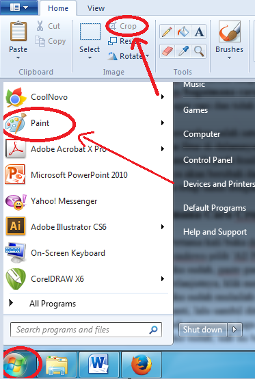 Beginilah Cara Crop Gambar di Paint