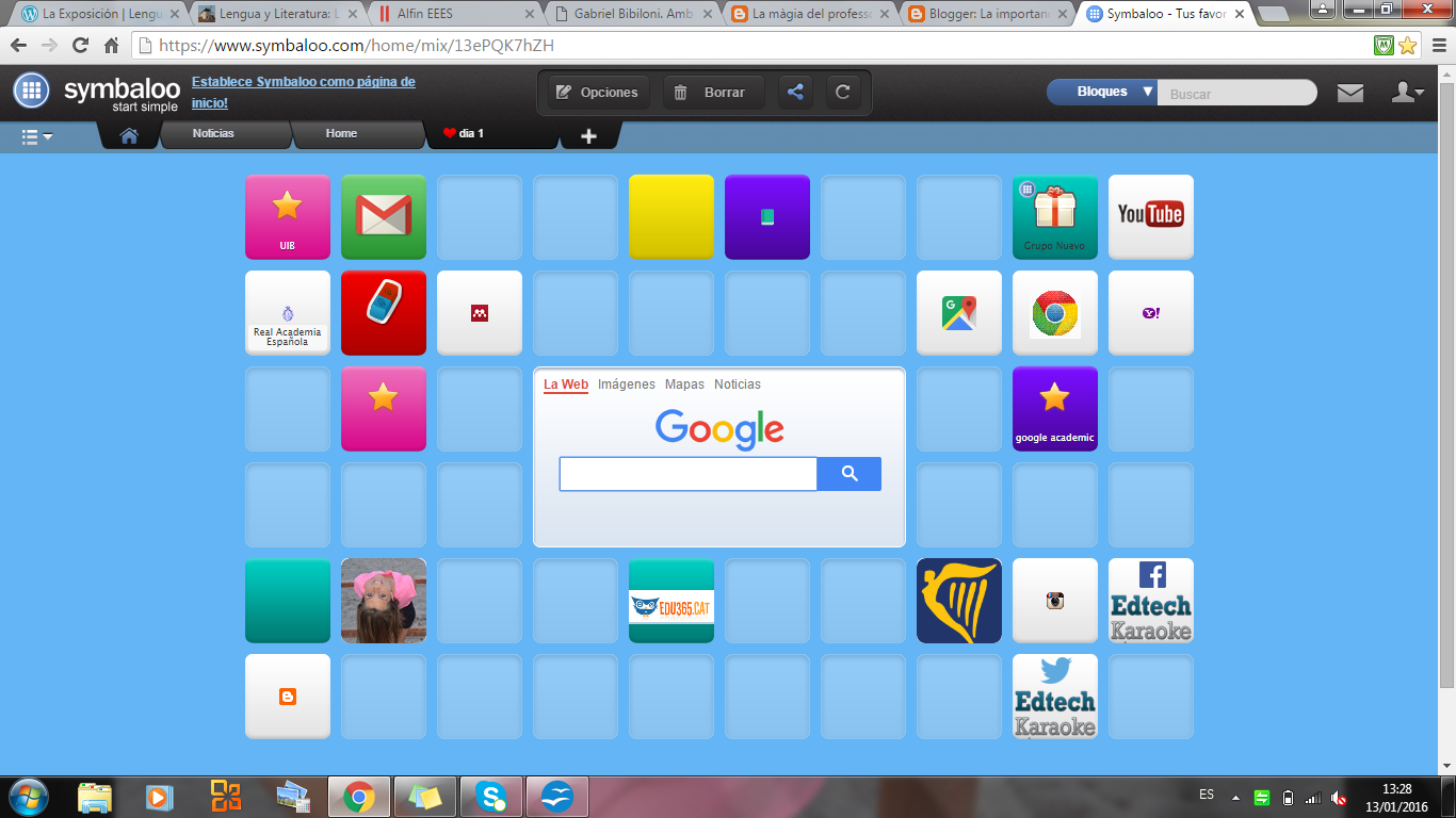 La importancia del saber: El Symbaloo a la educación Primaria