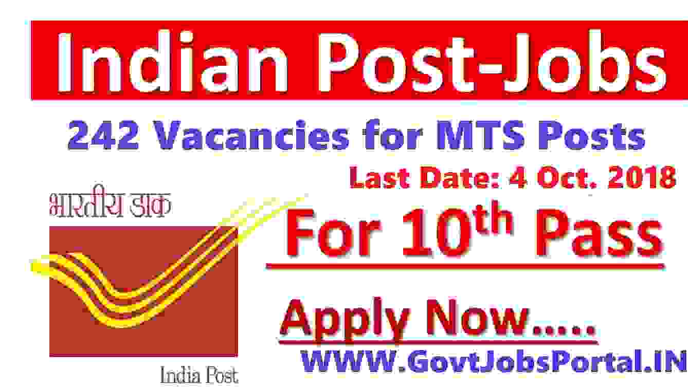 India Post Recruitment for 242 Multi Tasking Staff Members 2018
