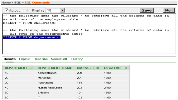 Oracle Database Express Edition Tutorial: Sql