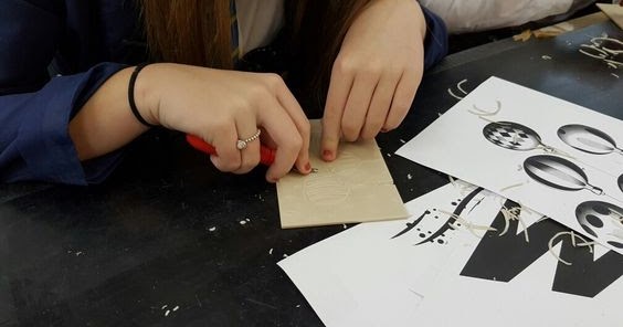 Year 9 Textiles Art Printing Workshop