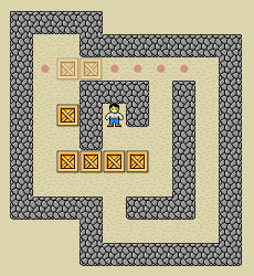 Sokoban: Sokoban lessons - Lines (5-8 boxes)