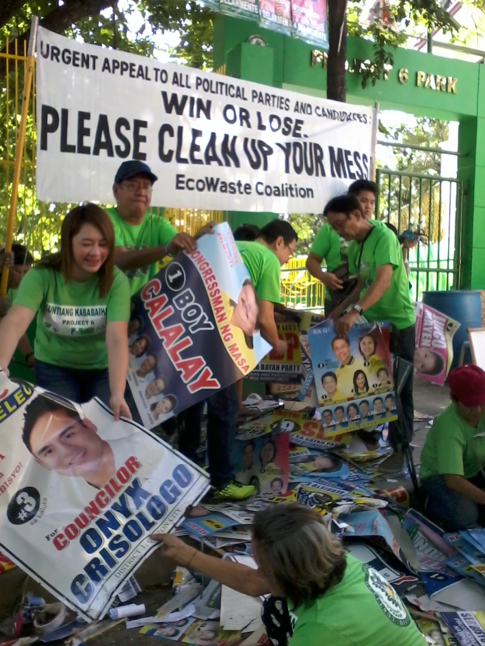 EcoWaste Coalition Pushes Early Post-Election Campaign Clean-Up, Bats ...