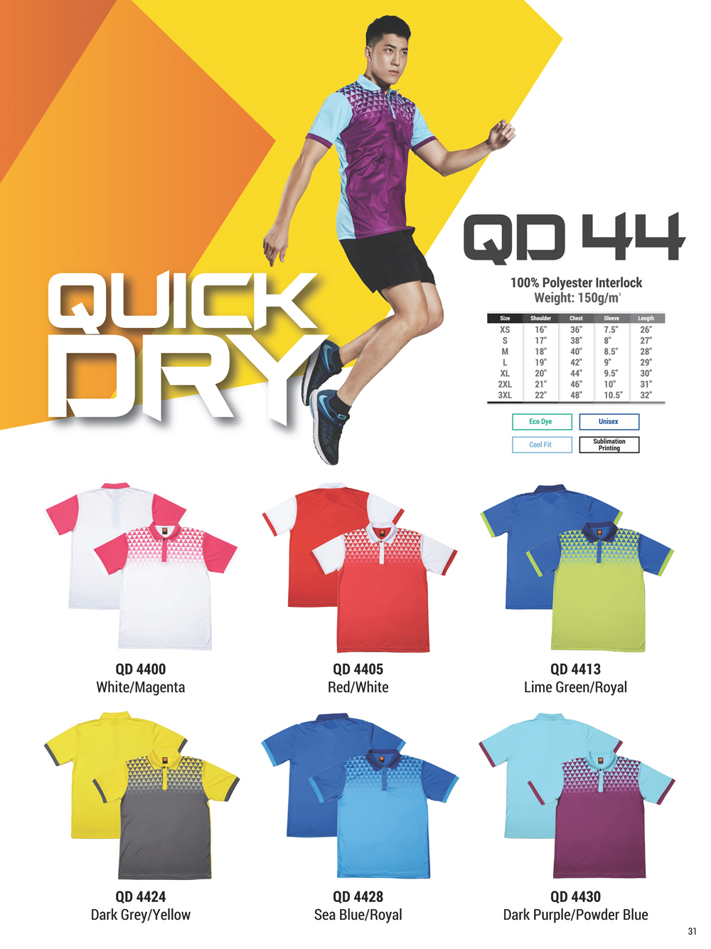 T-SHIRT QUICK DRY | Printing Baju Murah | Kedai Printing Baju ...