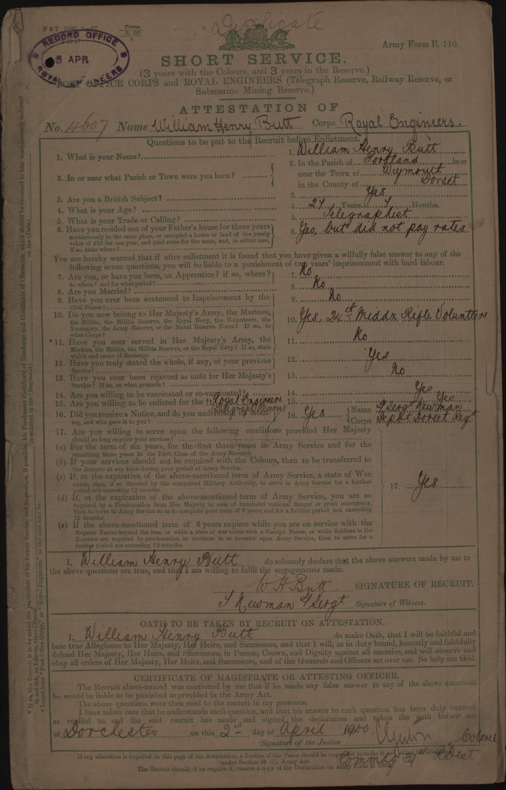 Army Forms & Attestations: 2015