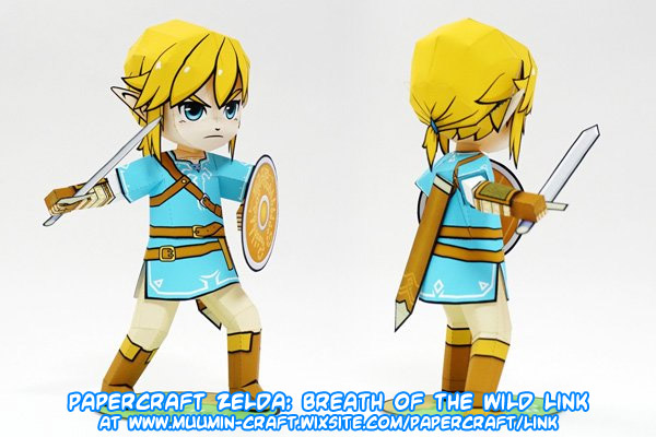 Ninjatoes' papercraft weblog: papercraft "Zelda: Breath of the Wild" Link
