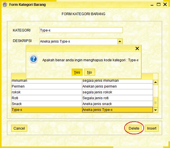 Form Kategori Barang Aplikasi Minimarket | ^_sRi RaHayu_^
