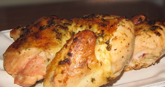 Pinch of Lime: Roast Chicken Halves with Lemon Garlic Butter