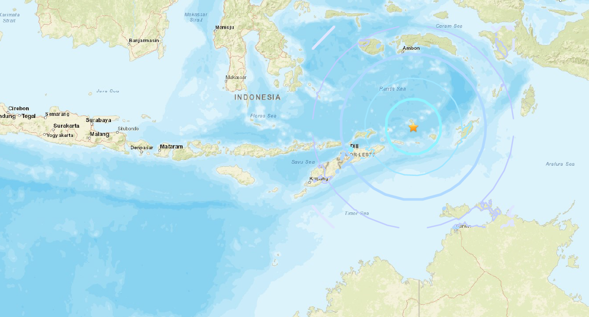 Sciency Thoughts: Magnitude 6.3 Earthquake beneath the Banda Sea.