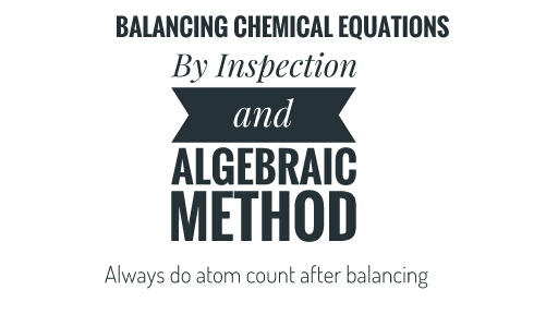 Science Lair: Balancing of Chemical Equations by Inspection and ...