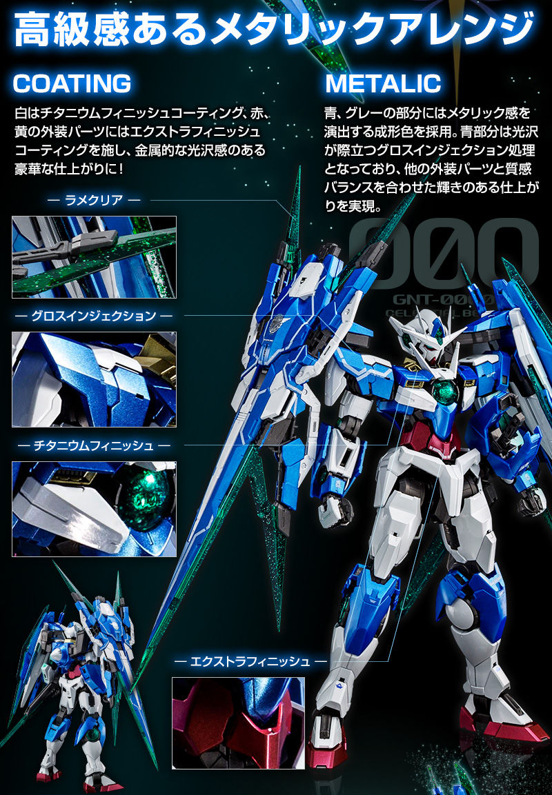P-Bandai: MG 1/100 00 Qan[T] Full Saber [Special Coating Ver.] [REISSUE ...