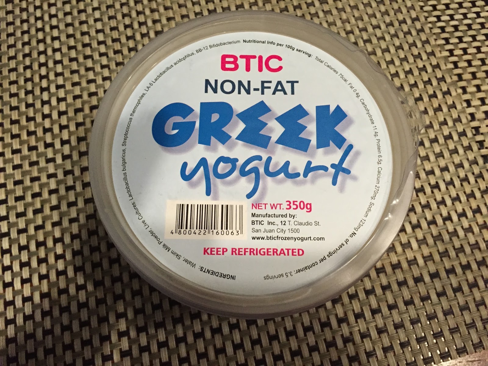 Regin's Realm: Greek yogurt by BTIC