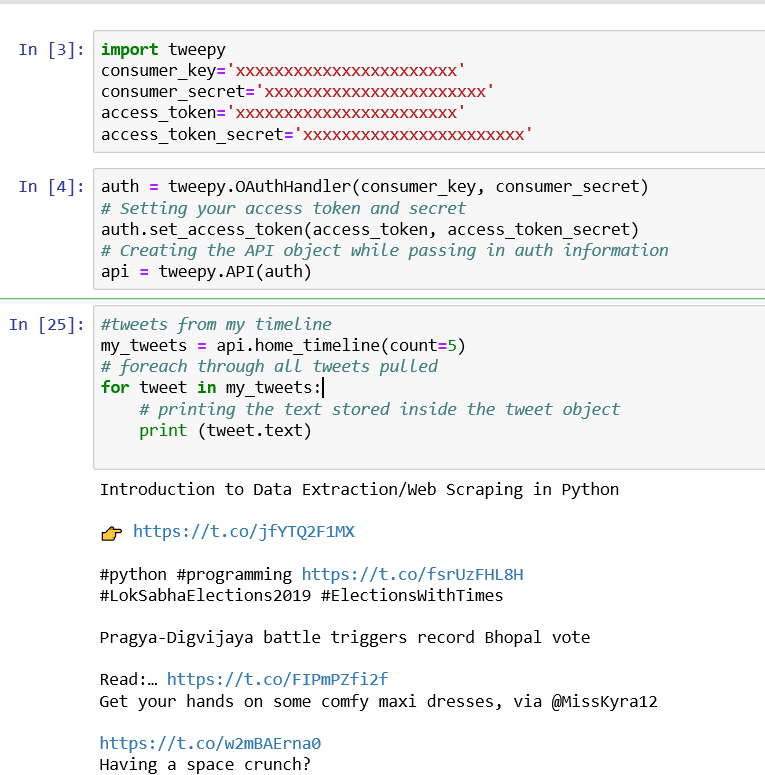 Python | Search and send tweets using python