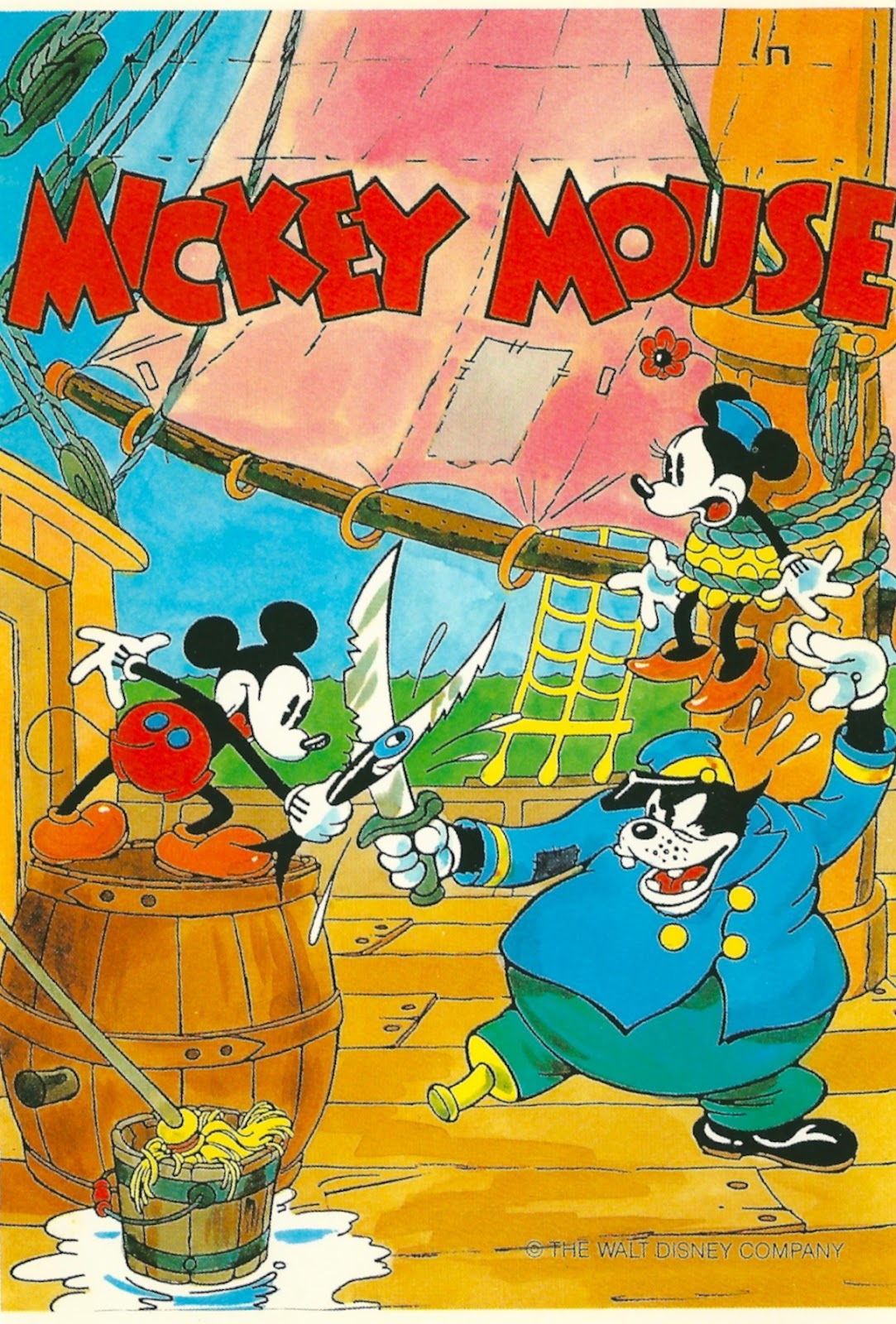 My Favorite Disney Postcards: MIckey Pirate