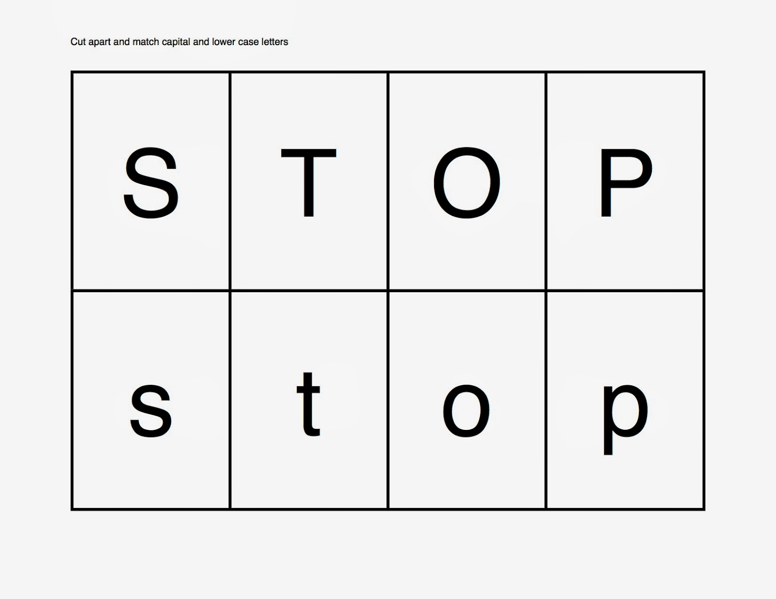 tadpoles, trails and trees: STOP and learn to read!