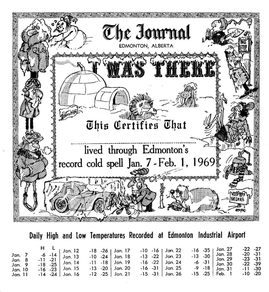 Edmonton weather nerdery: It was the winter of '69