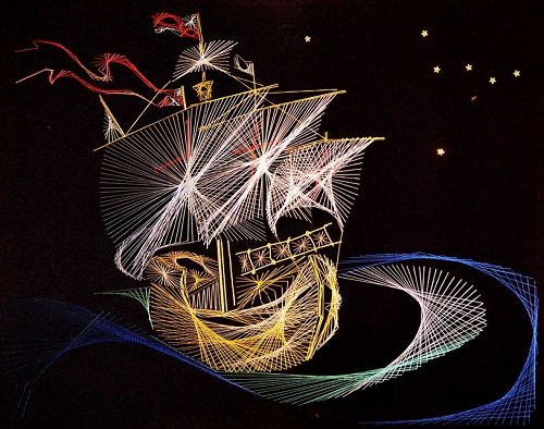 amazing string art by Olga Voronova ~ Art Craft Gift Ideas