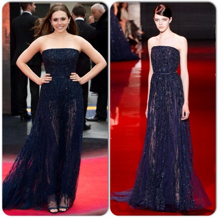 Elizabeth Olsen in Elie Saab - ‘Godzilla’ London Premiere