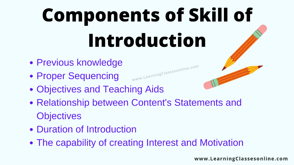 Micro Teaching Skill Of Introduction Set Induction