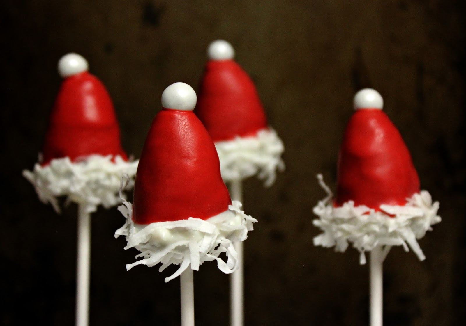 Santa Hat Cake Pops - A Bountiful Love