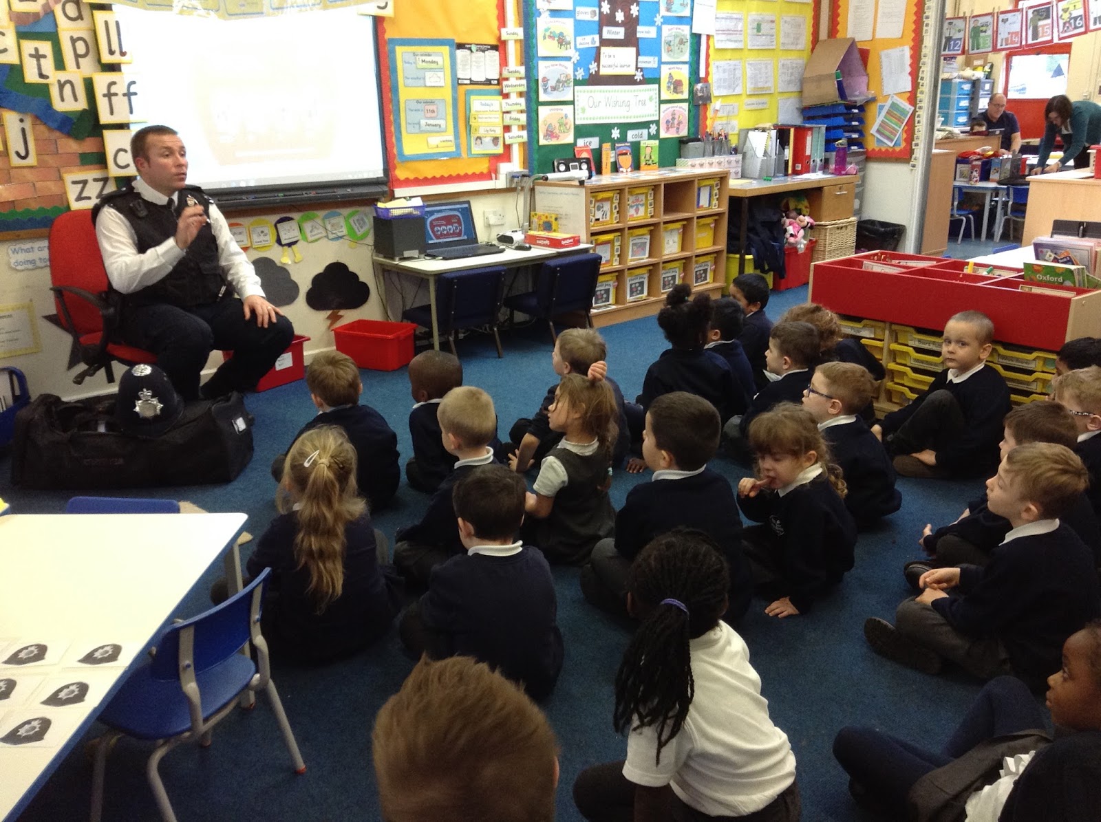 Reception - Police Visit :: Hilldene Primary School News