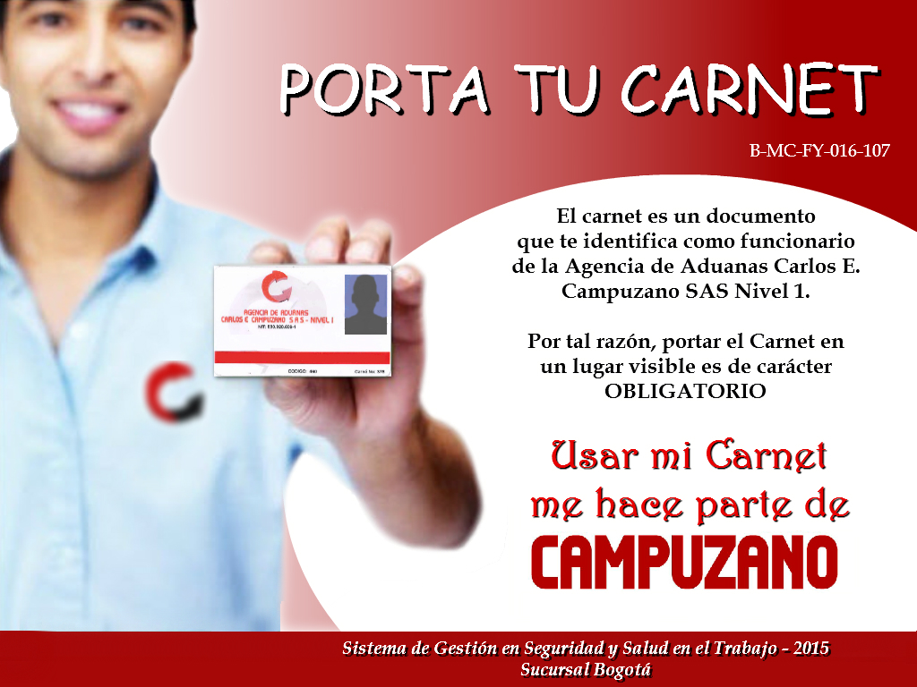 AGENCIA DE ADUANAS CARLOS E.CAMPUZANO SAS NIVEL 1 COD: 460: FLYER 107 ...