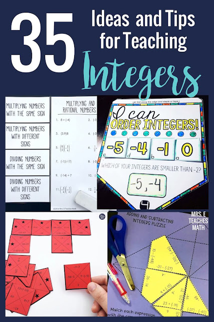 35+ Ideas and Tips for Teaching Integers | Mrs. E Teaches Math