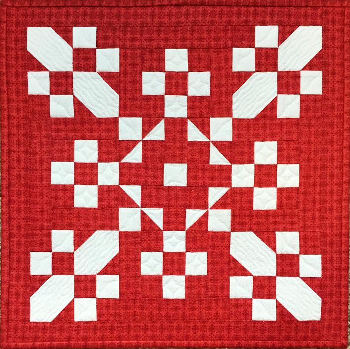 Quilt Inspiration: Free pattern day! Red and white quilts (part 1)