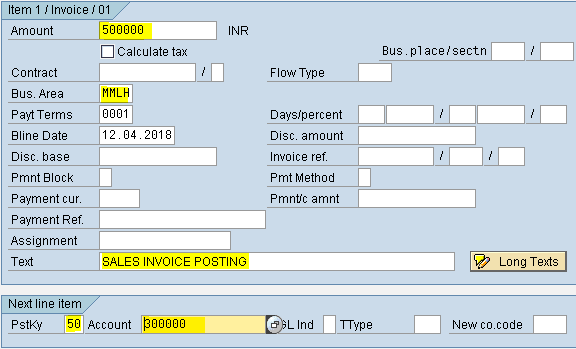 SAP - FICO MODULE LEARNING: Sales Invoice Posting