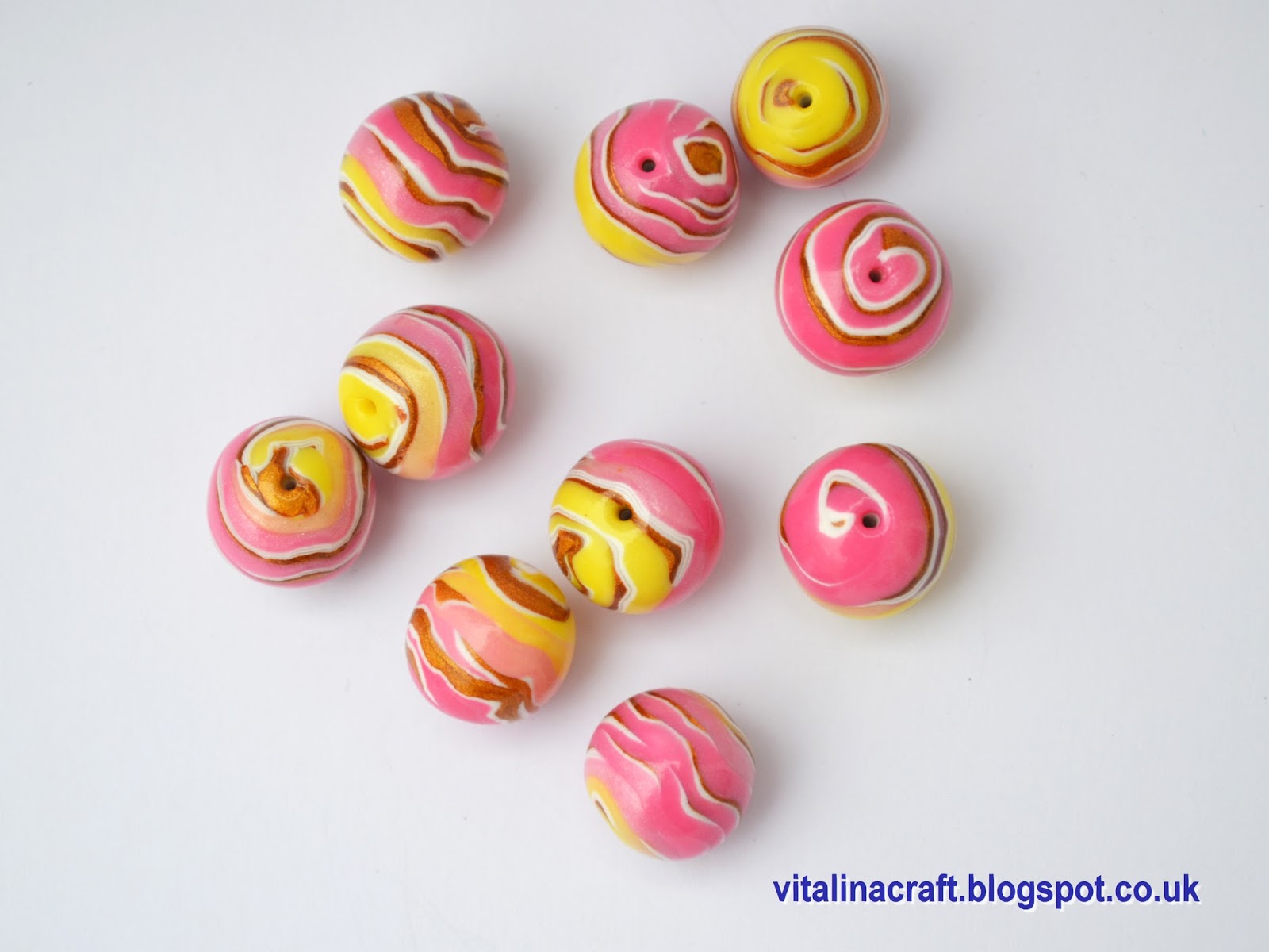 Handmade FIMO Stitch Markers and Beads | ViTalina Craft