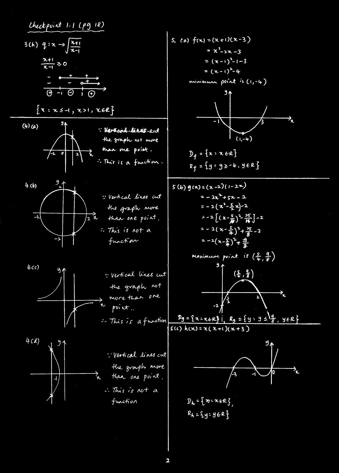 Khoomathsolutions Term 1 Chapter 1 Checkpoint 11 Functions