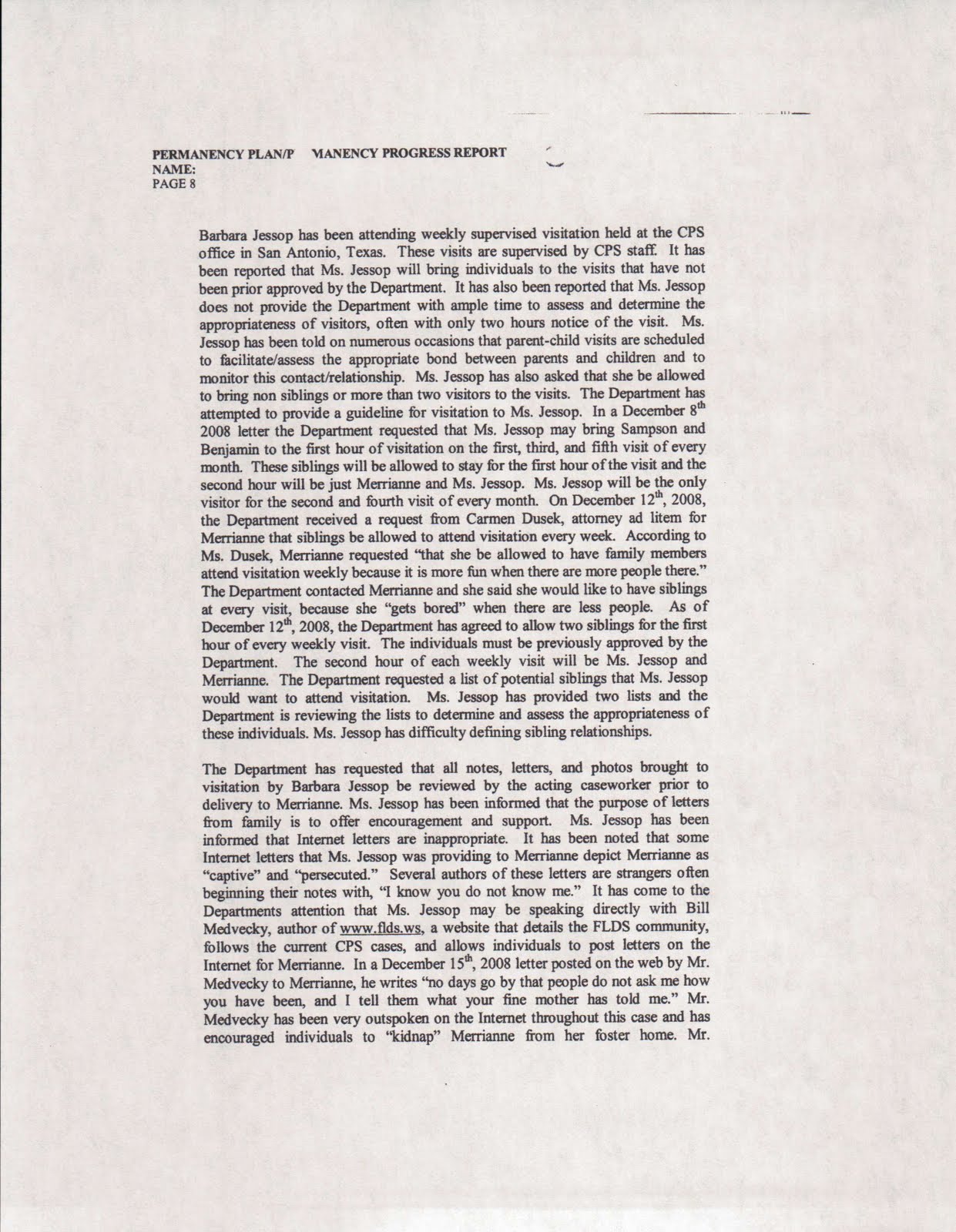 freethefldschildren: TRASHING BARBARA JESSOP UNTO DEATH.