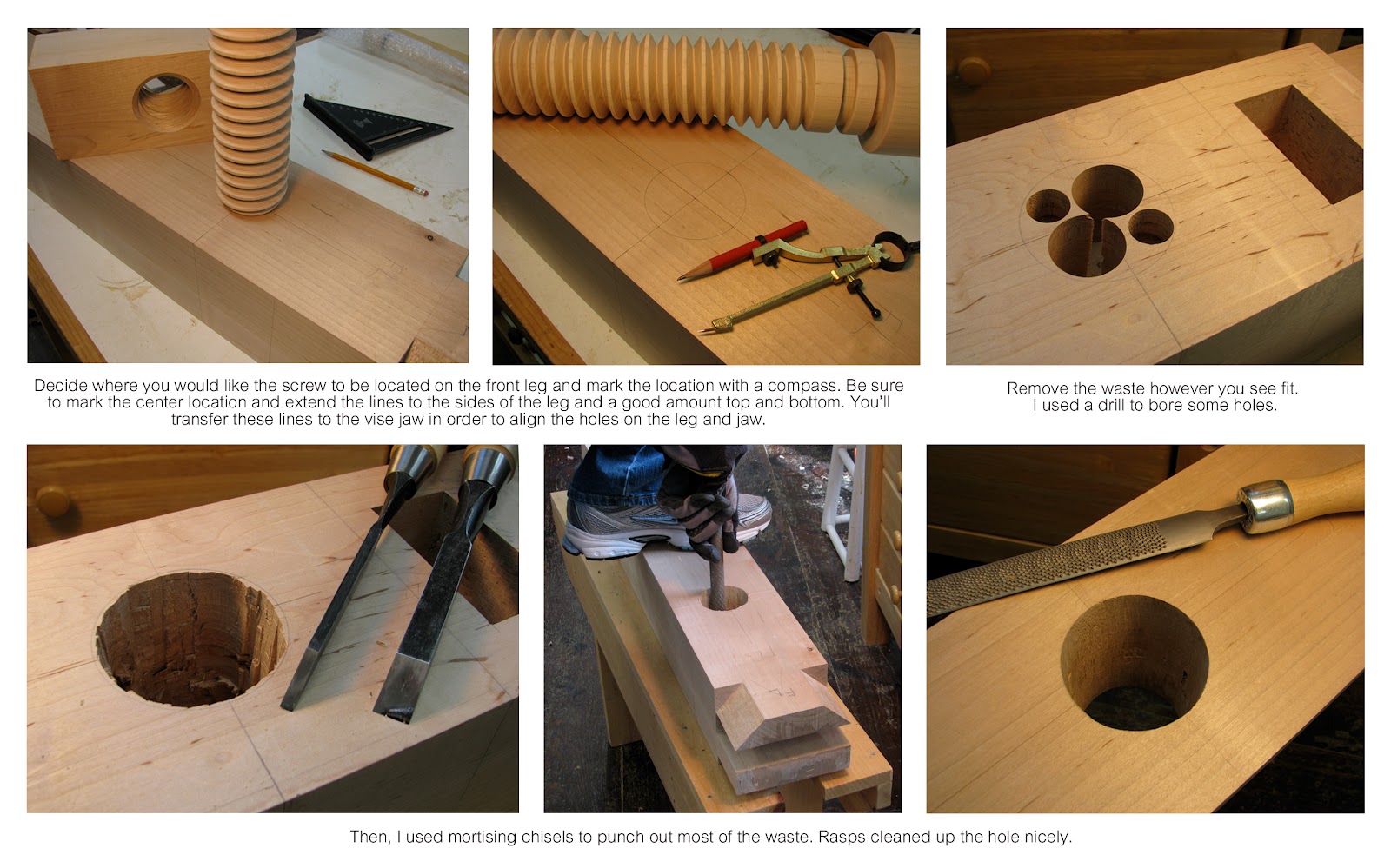 The Village Carpenter: Roubo: Installing The Leg Vise