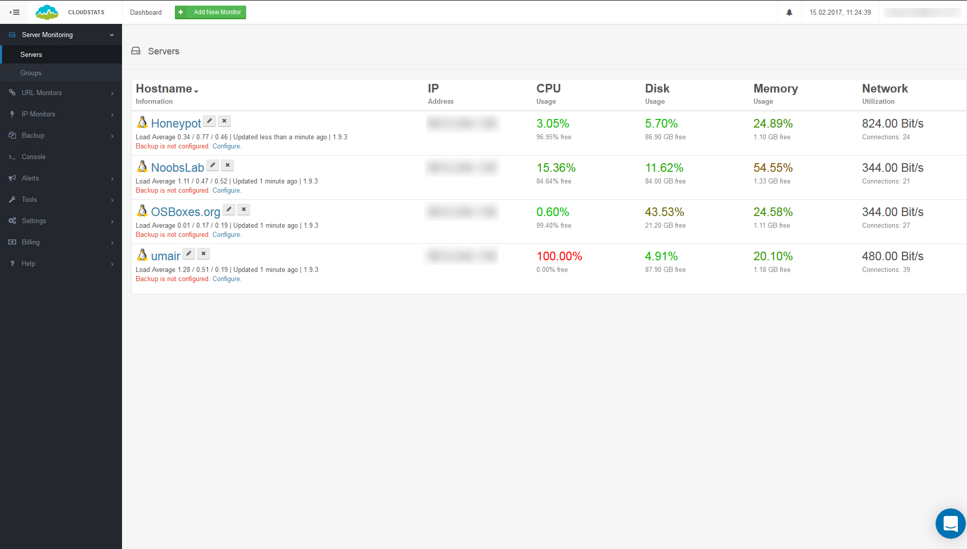 CloudStats - Best Server Monitoring Tool for Linux Servers - NoobsLab ...