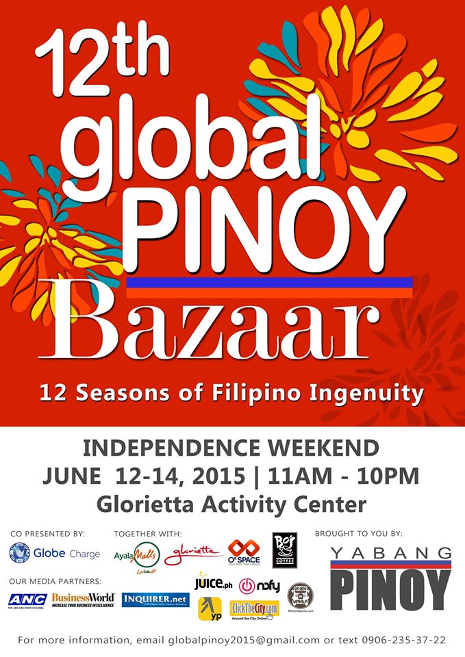 Manila Shopper: Global Pinoy Bazaar at Glorietta: June 2015
