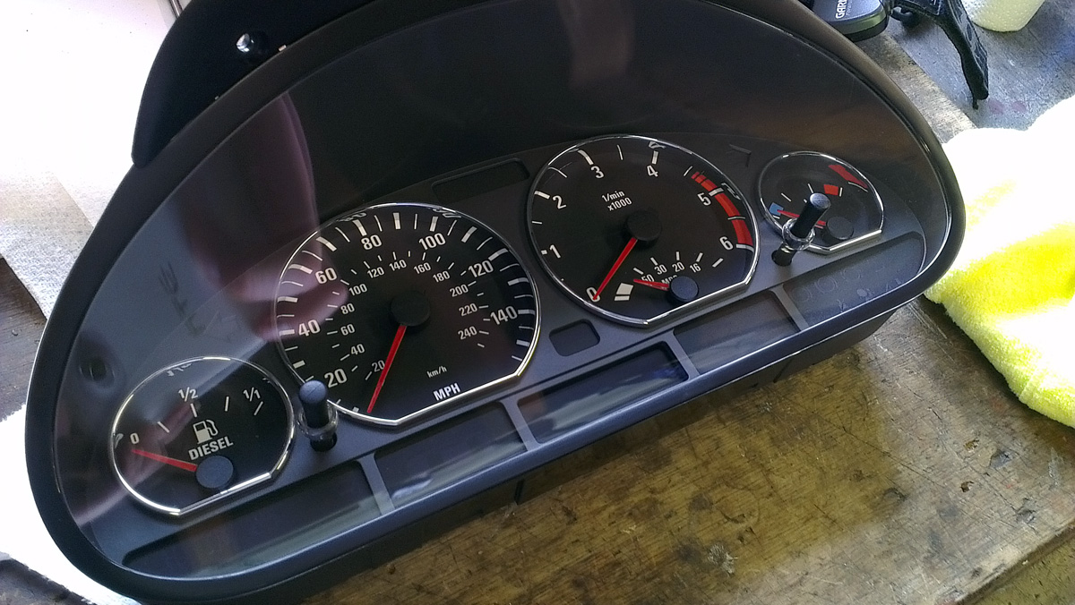 Chrome Dial Rings and Red Needles