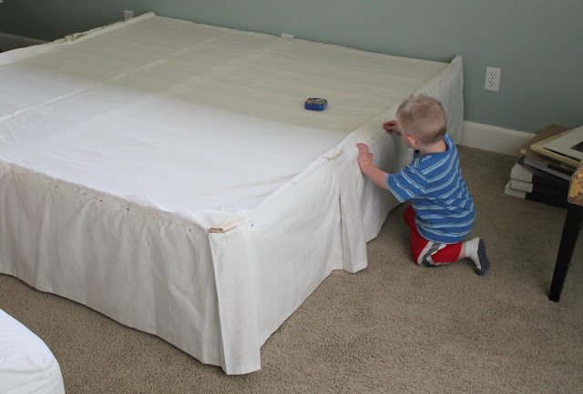 Crafty Sisters: Bedskirt with Contrasting Box Pleats