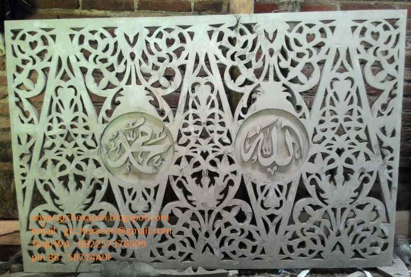 GRC HEXACON INDONESIA : Krawangan GRC Kombinasi Batik Kaligrafi Pesanan ...