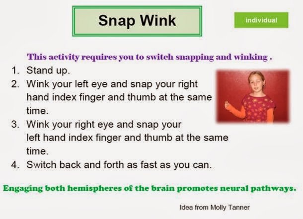 Energizing Brain Breaks: Snap-Wink from Energizing Brain Breaks 2 Book