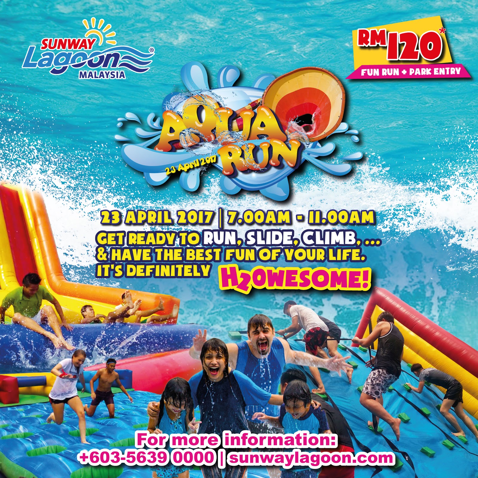 My travel blog: A FUN & EXHILARATING AQUA RUN AT SUNWAY LAGOON