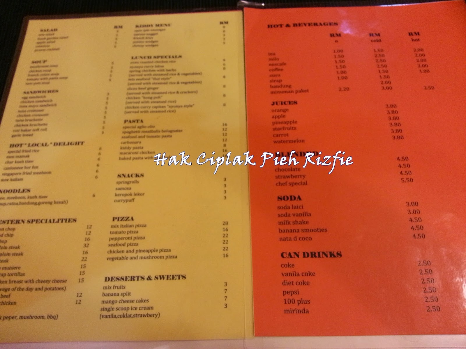 Pieh Rizfie: Restoran Azam Roasters, Balok
