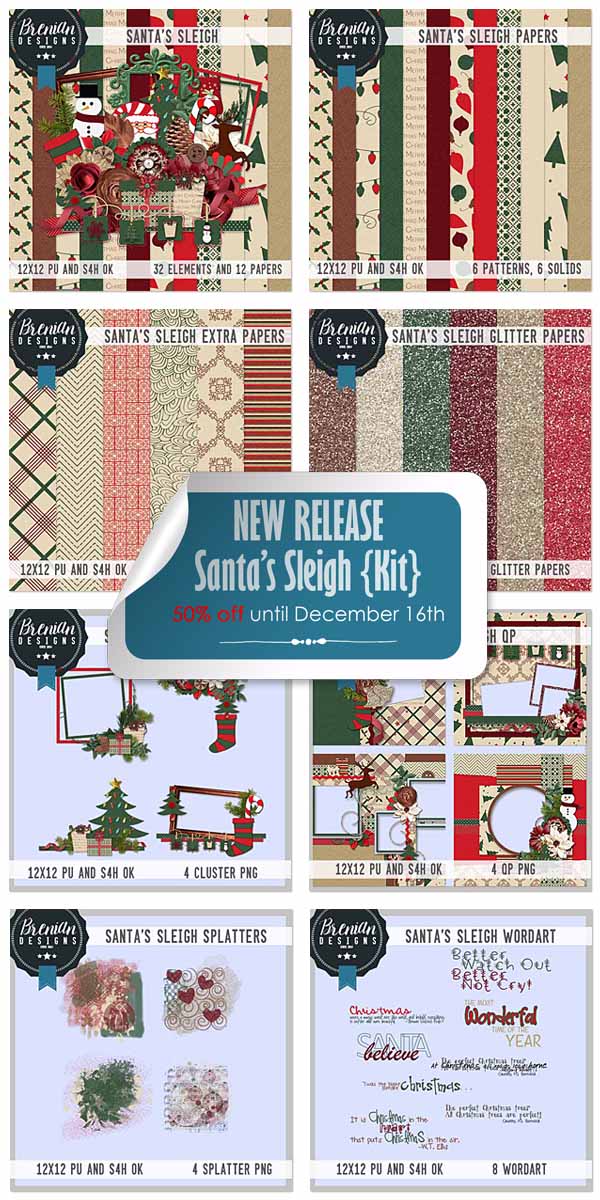 Brenian Designs: NEW Release | Santa's Sleigh by Brenian Designs