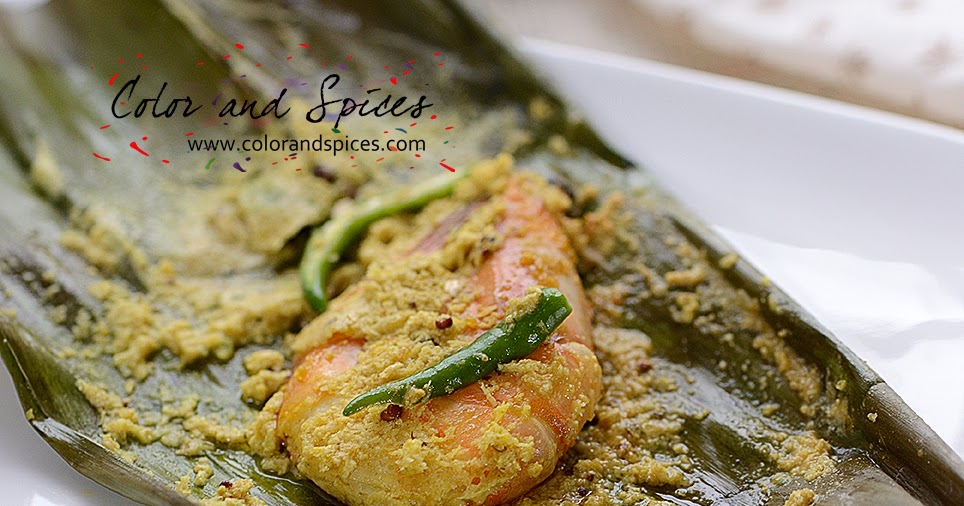 Color and Spices: Prawn Paturi for Elephants and the coconut trees...