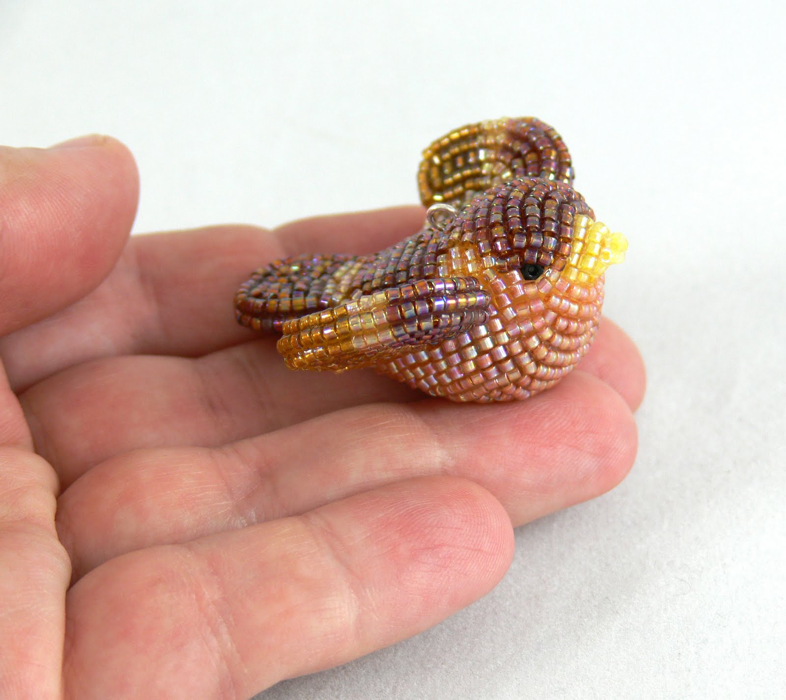 One of a kind beaded home decor and gifts: New Beaded Bird Ornaments