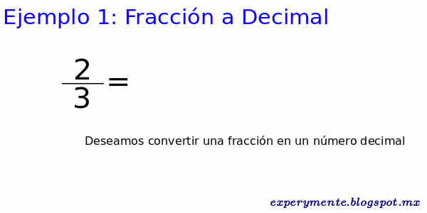 Transformación de Fracciones a Decimales y Viceversa | Experymente
