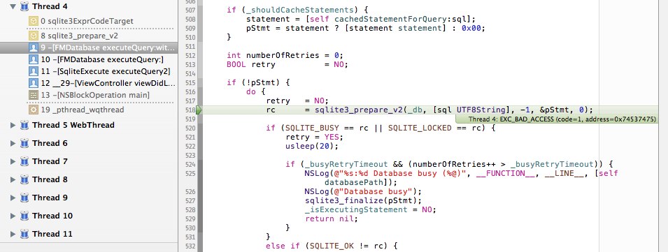 Selection 9: iOSでSQLiteを使う2(FMDBのFMDatabaseQueueクラスを使ってみる)