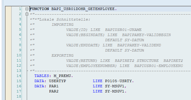 SAP ABAP Tips and Tricks: Function to get PERNR based on user name