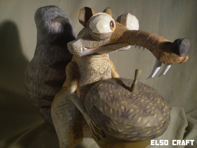 ELSO CRAFT: Scrat Papercraft (Ice Age)