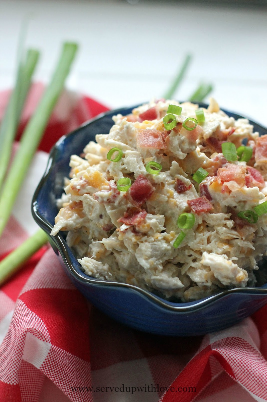 Bacon Cheddar Ranch Chicken Salad | Served Up With Love